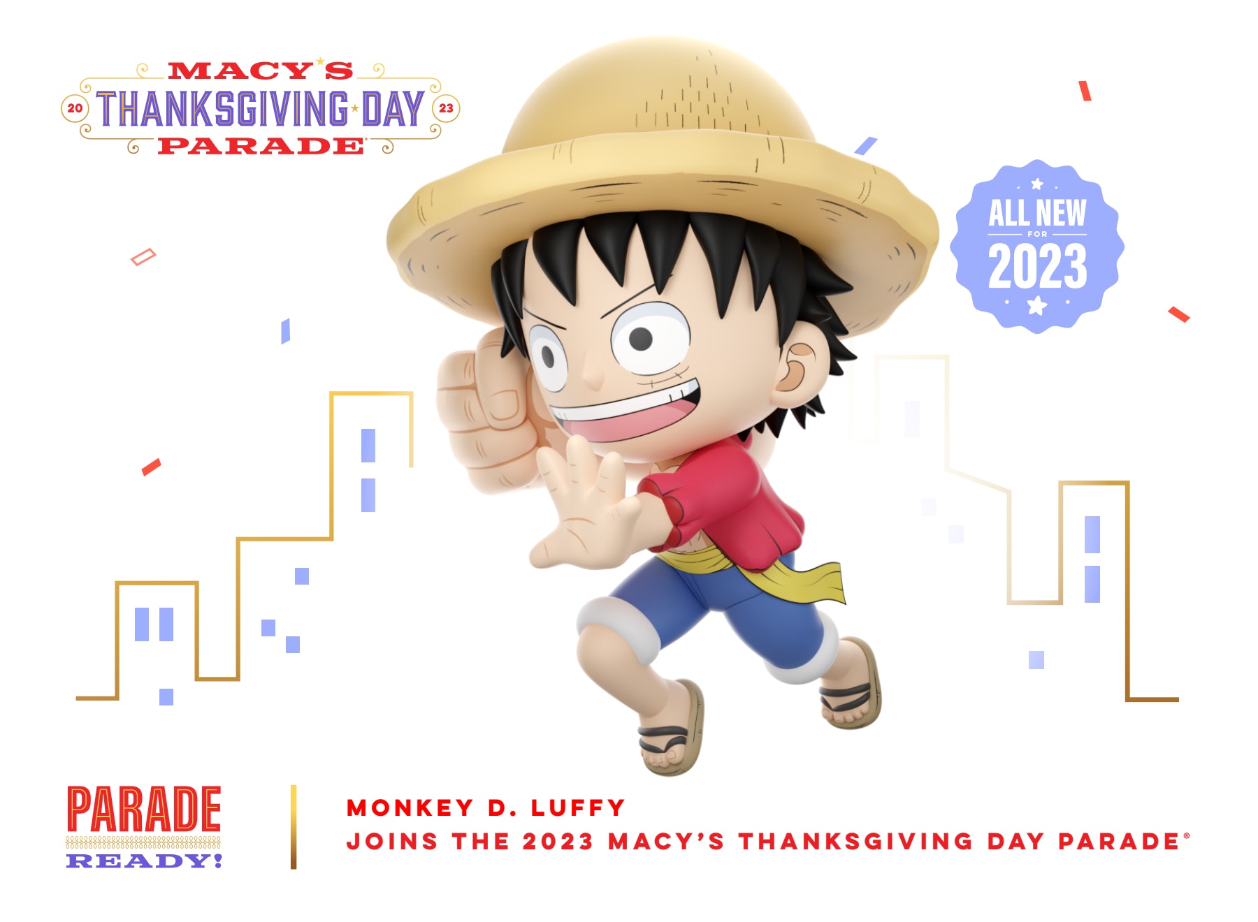 One Piece Luffy Set to Make Balloon Debut at Macy’s Thanksgiving Day ...